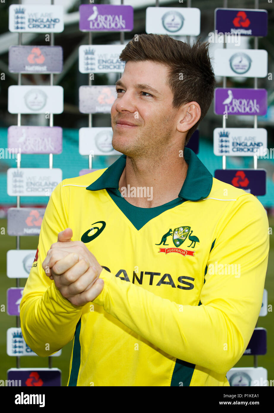 Australia's Tim Paine chats with the media at The Kia Oval, London ...