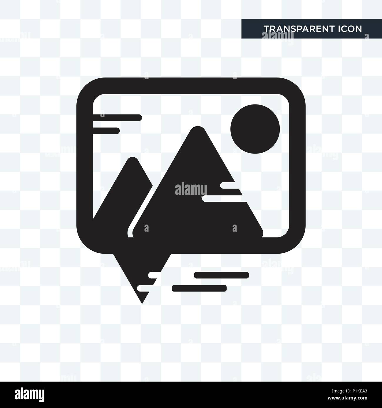 Picture vector icon isolated on transparent background, Picture logo ...