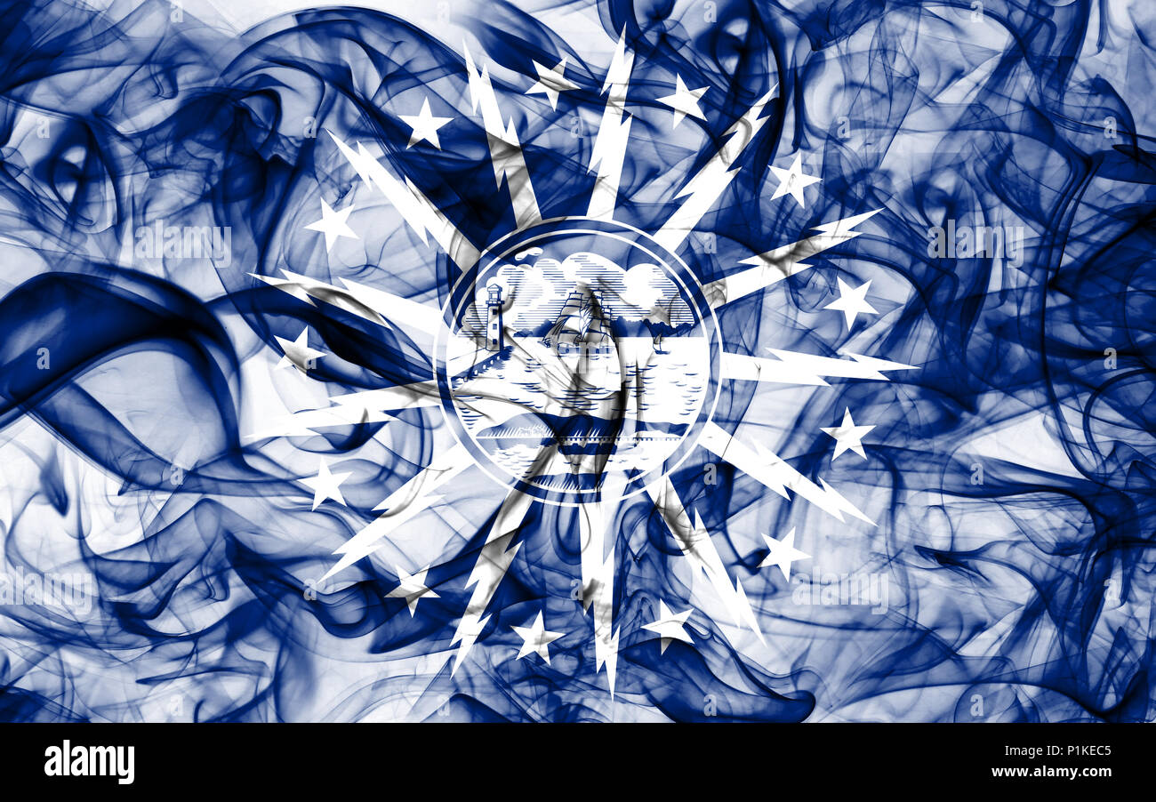 Buffalo city smoke flag, New York State, United States Of America Stock ...