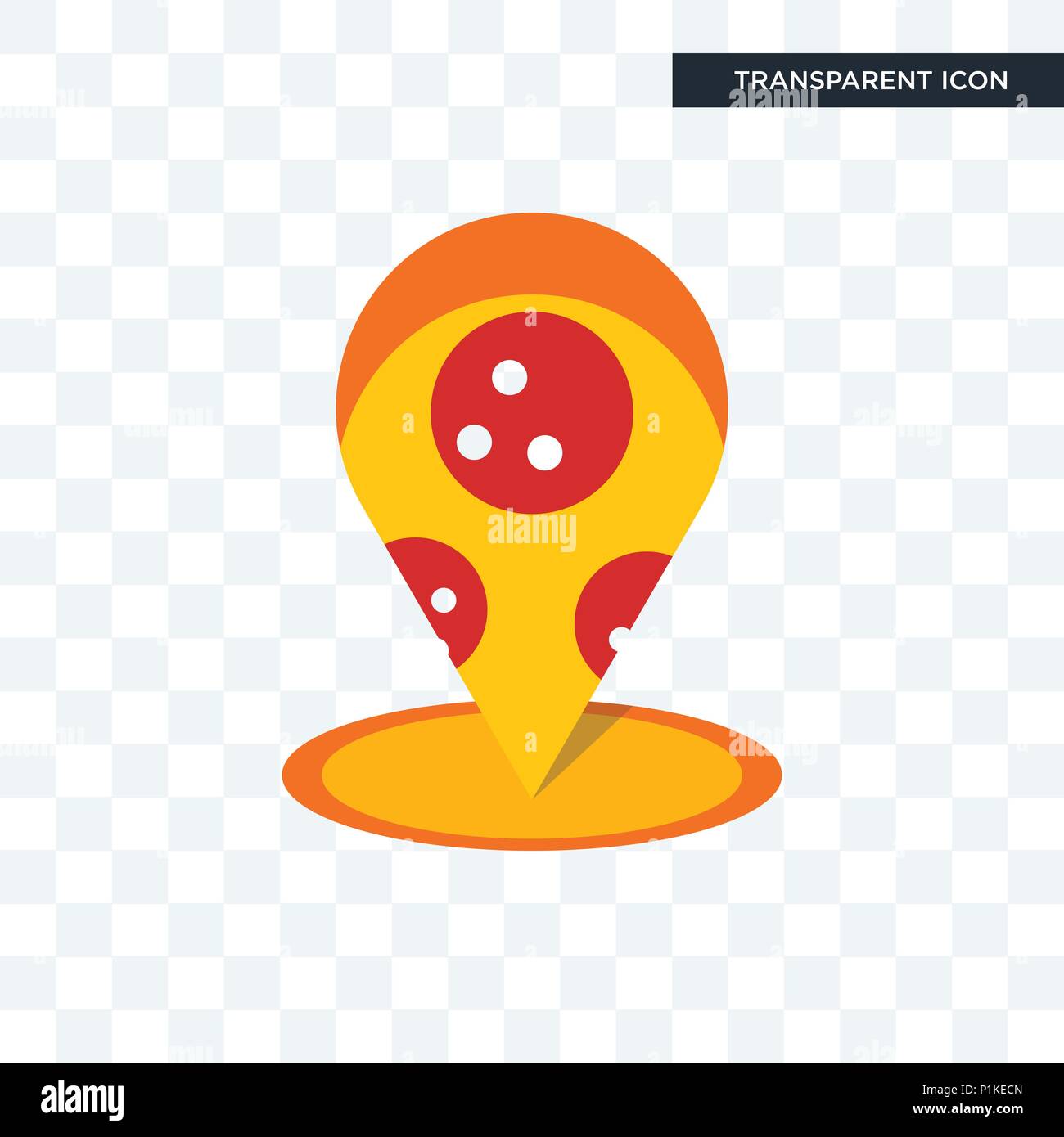 pizza place vector icon isolated on transparent background, pizza place ...