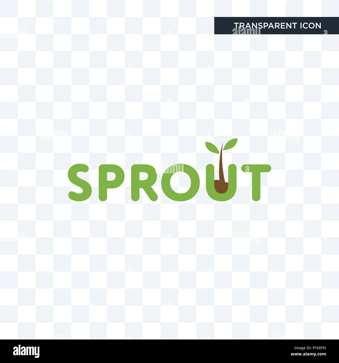 sprout vector icon isolated on transparent background, sprout logo ...