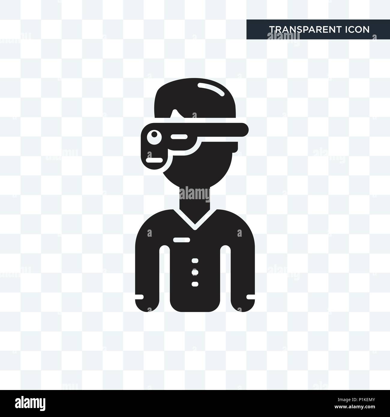 Augmented reality vector icon isolated on transparent background ...