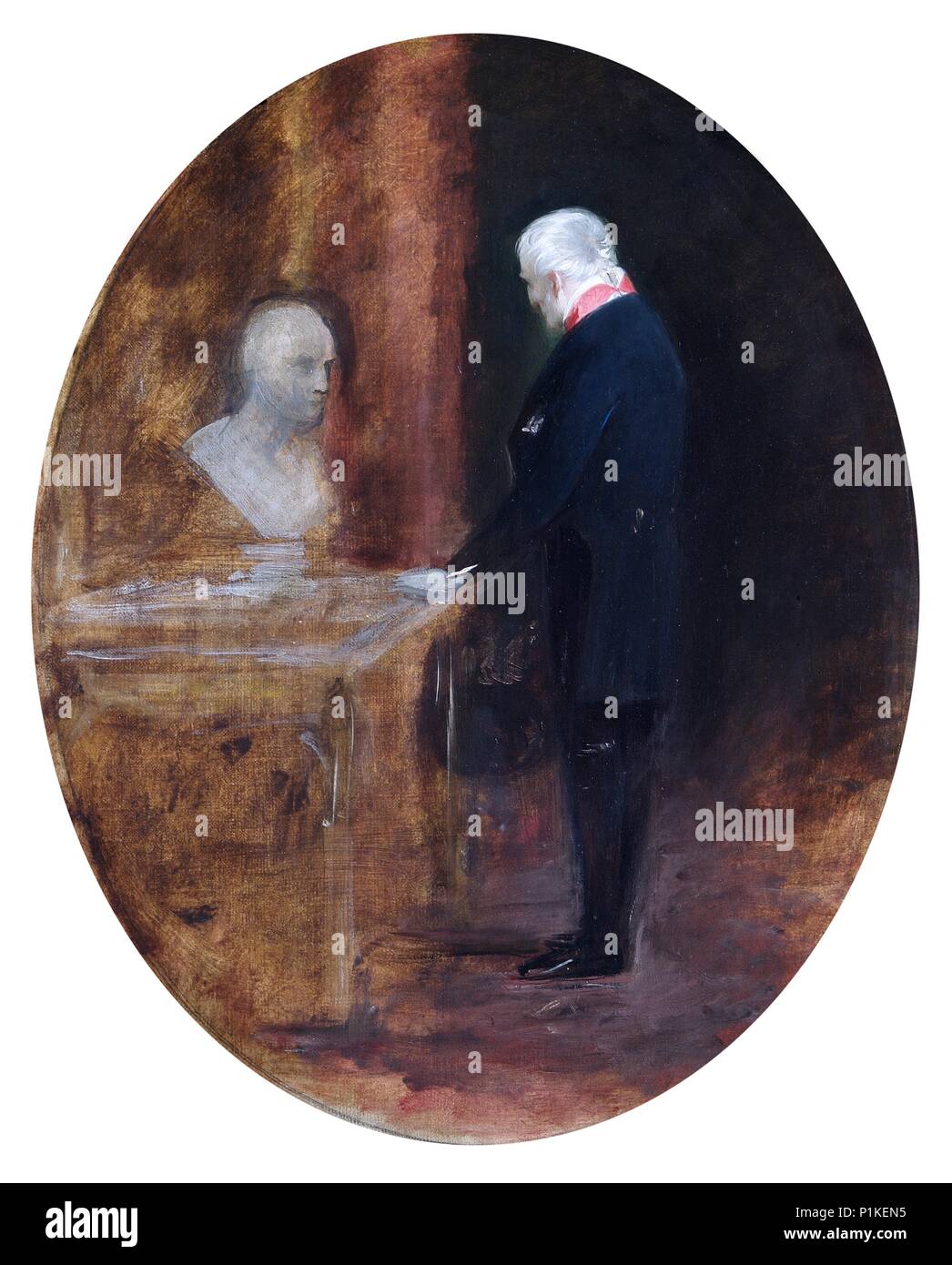 'The Duke of Wellington looking at bust of Napoleon', 19th century ...