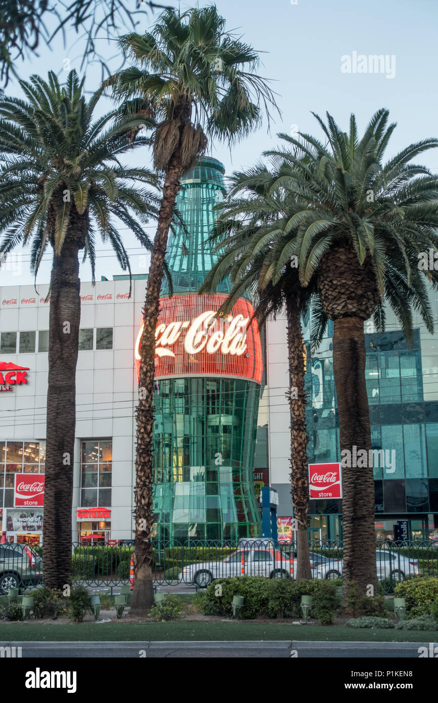 Large coca cola bottle along the strip in Las Vegas Stock Photo - Alamy