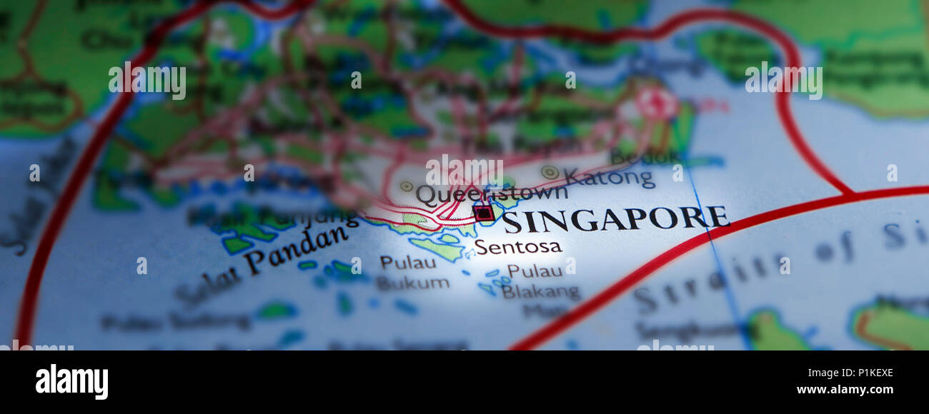 Island sentosa map hi-res stock photography and images - Alamy
