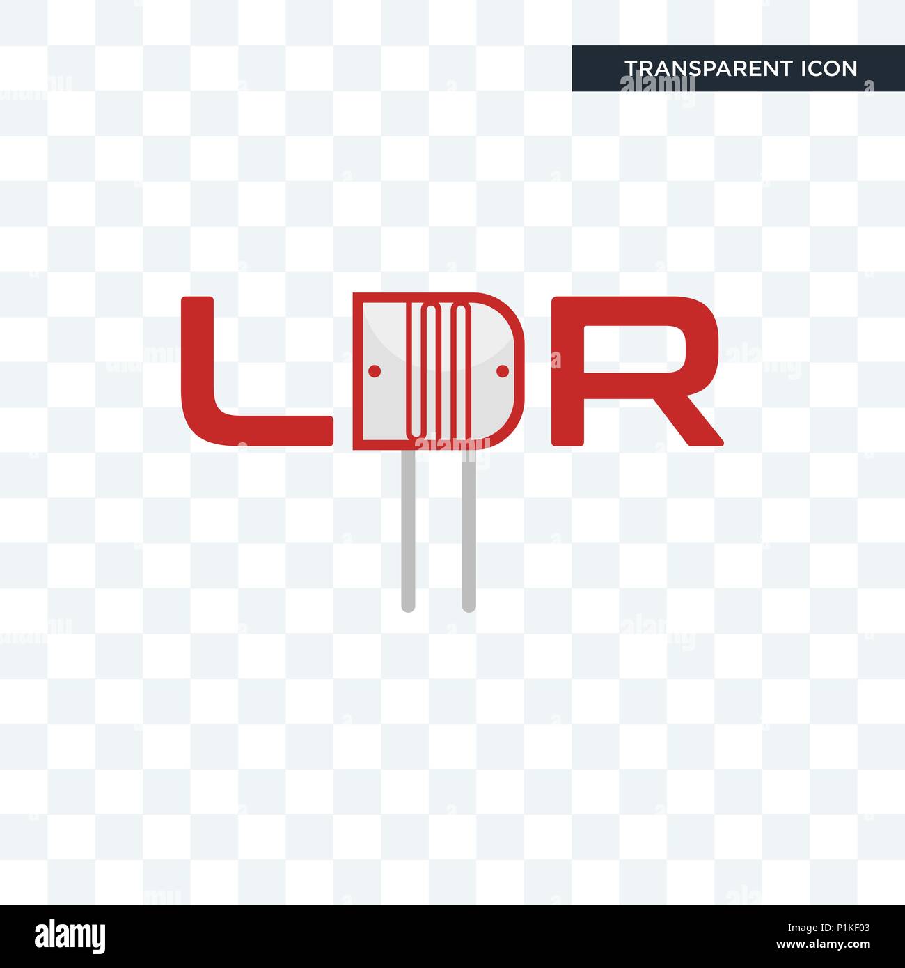 ldr vector icon isolated on transparent background, ldr logo concept ...
