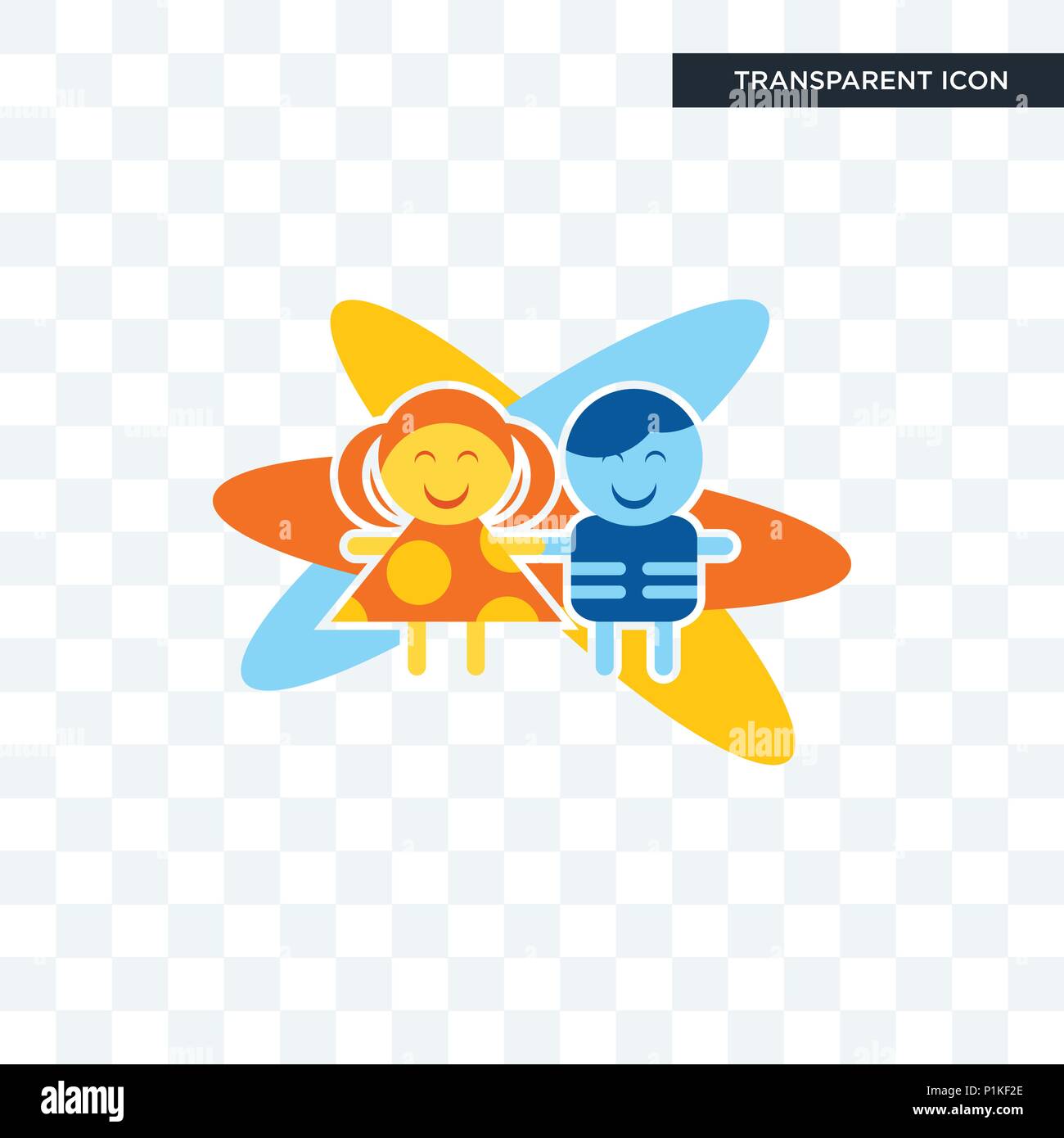childcare vector icon isolated on transparent background, childcare ...