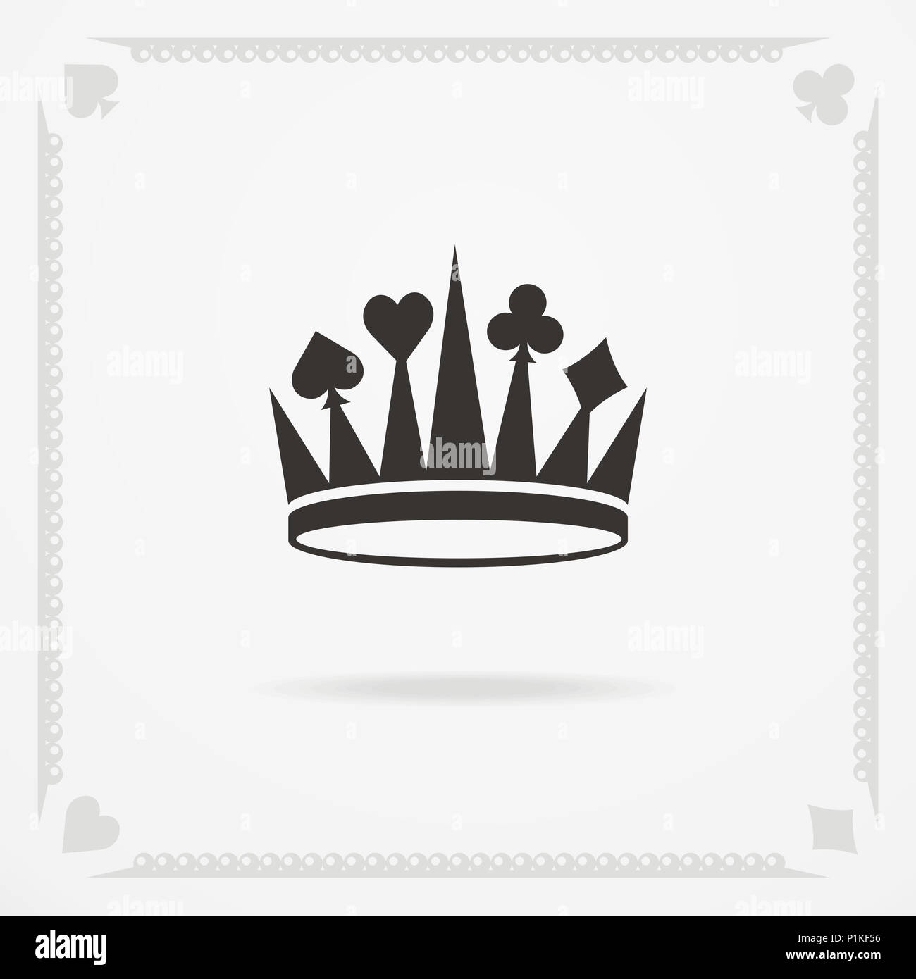 King crown symbol. Vector heraldic elements design Stock Photo - Alamy