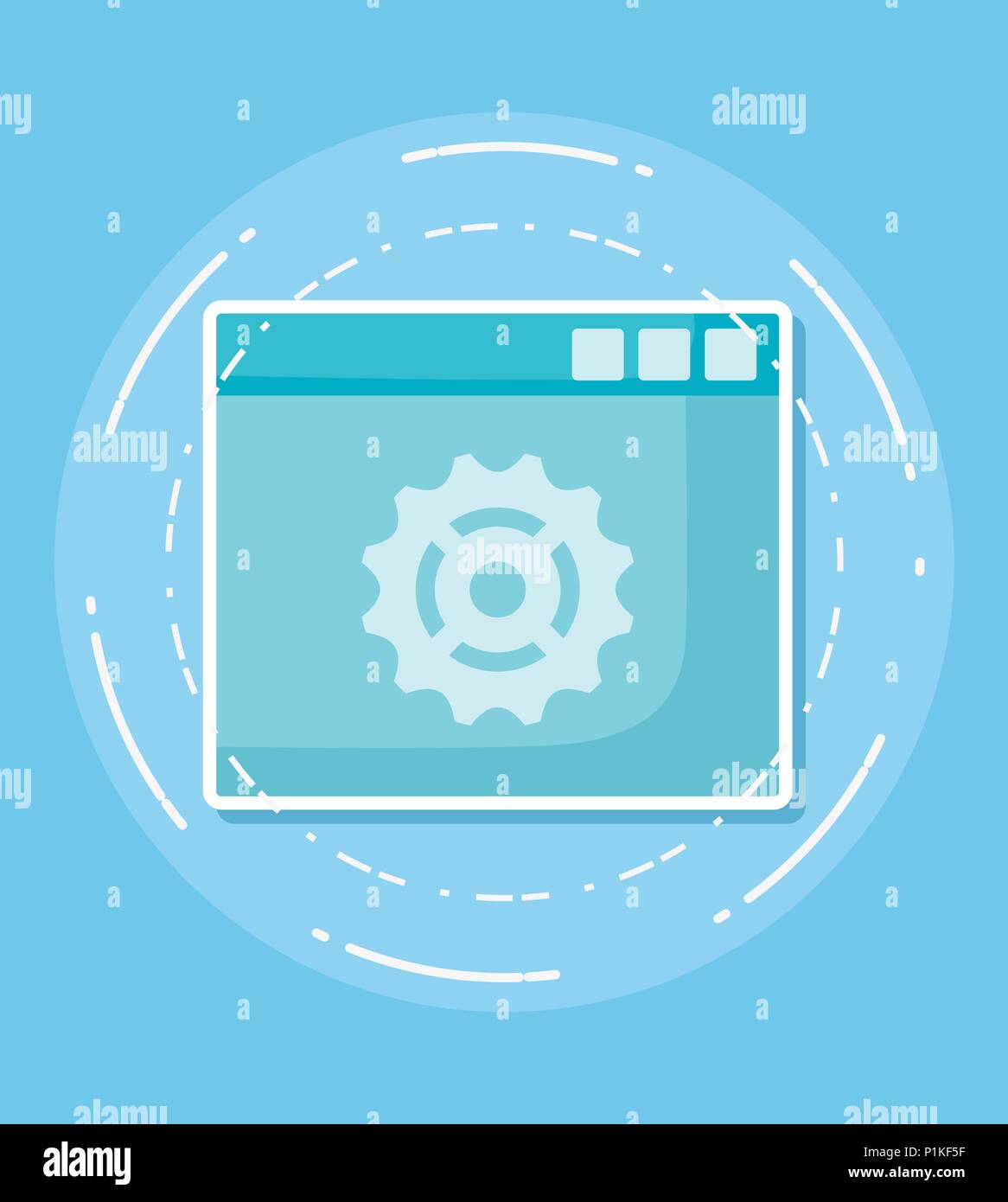 web interface icon over blue background, colorful design. vector ...