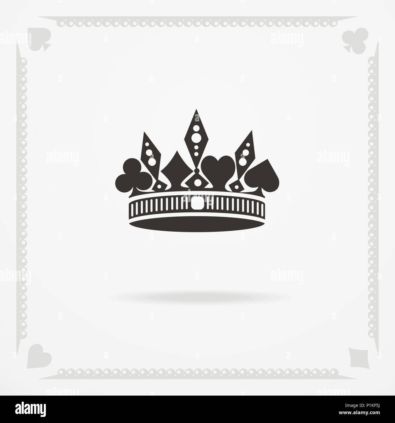 King crown symbol. Vector heraldic elements design Stock Photo - Alamy