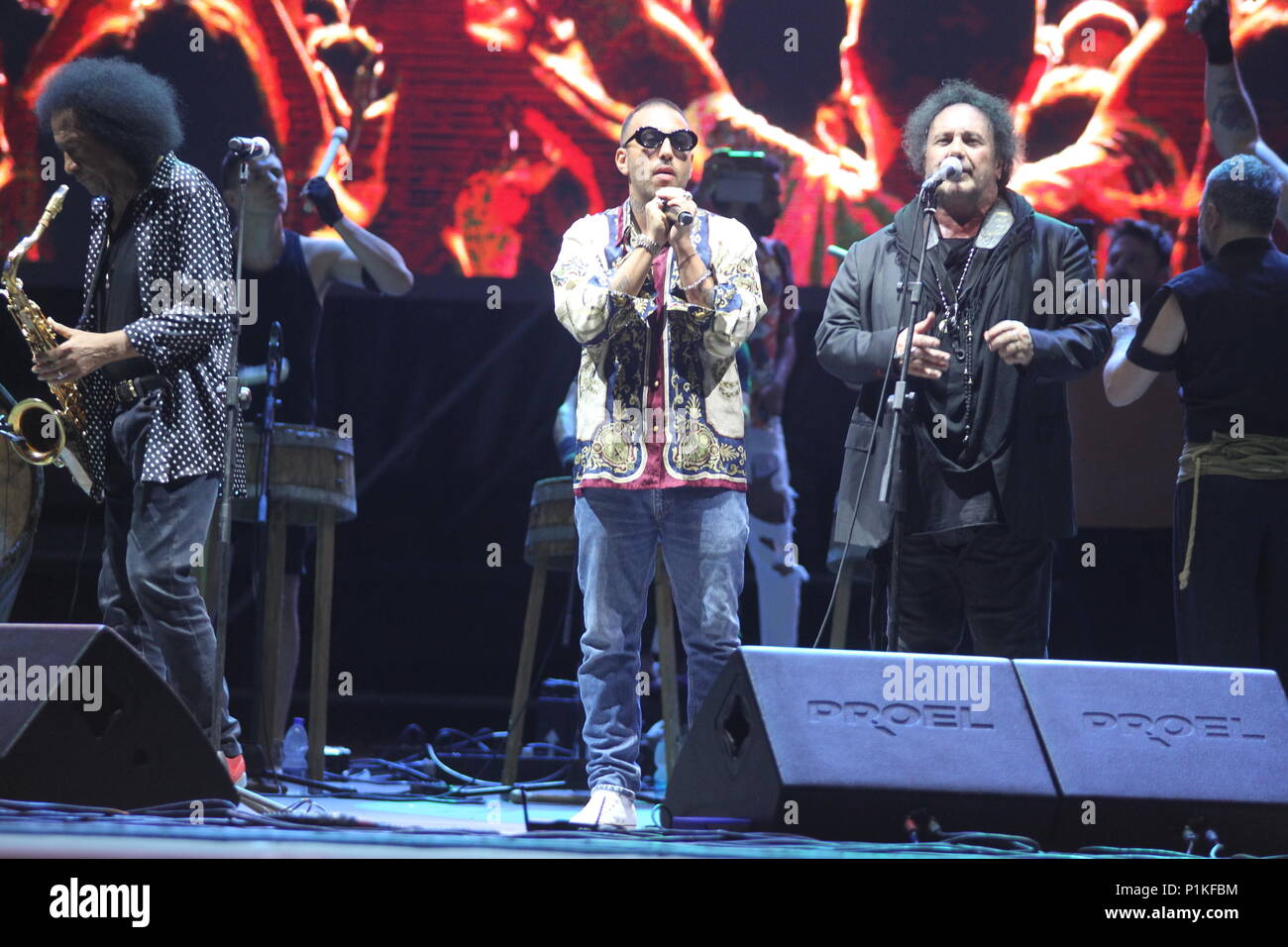 Luchè during the concert "Noisy Naples Fest" at the "Arena Flegrea" of ...