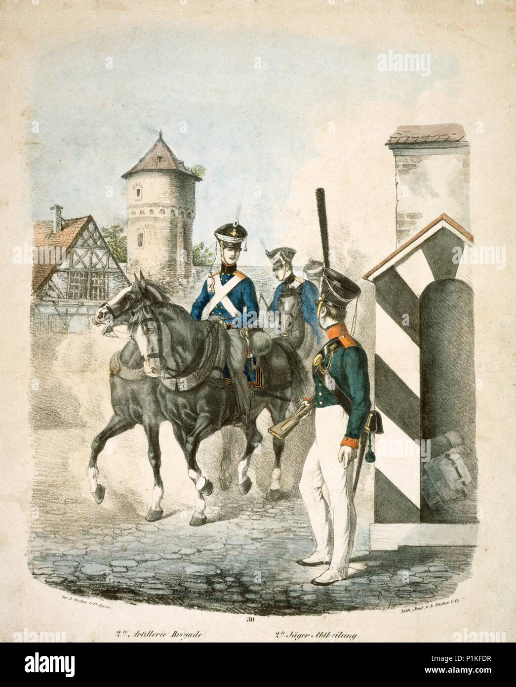 Prussian soldiers, early 19th century. Artist: Unknown Stock Photo - Alamy