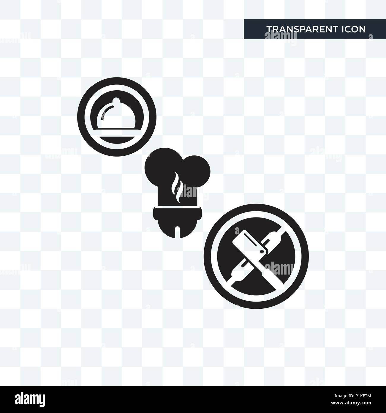 Chef vector icon isolated on transparent background, Chef logo concept ...