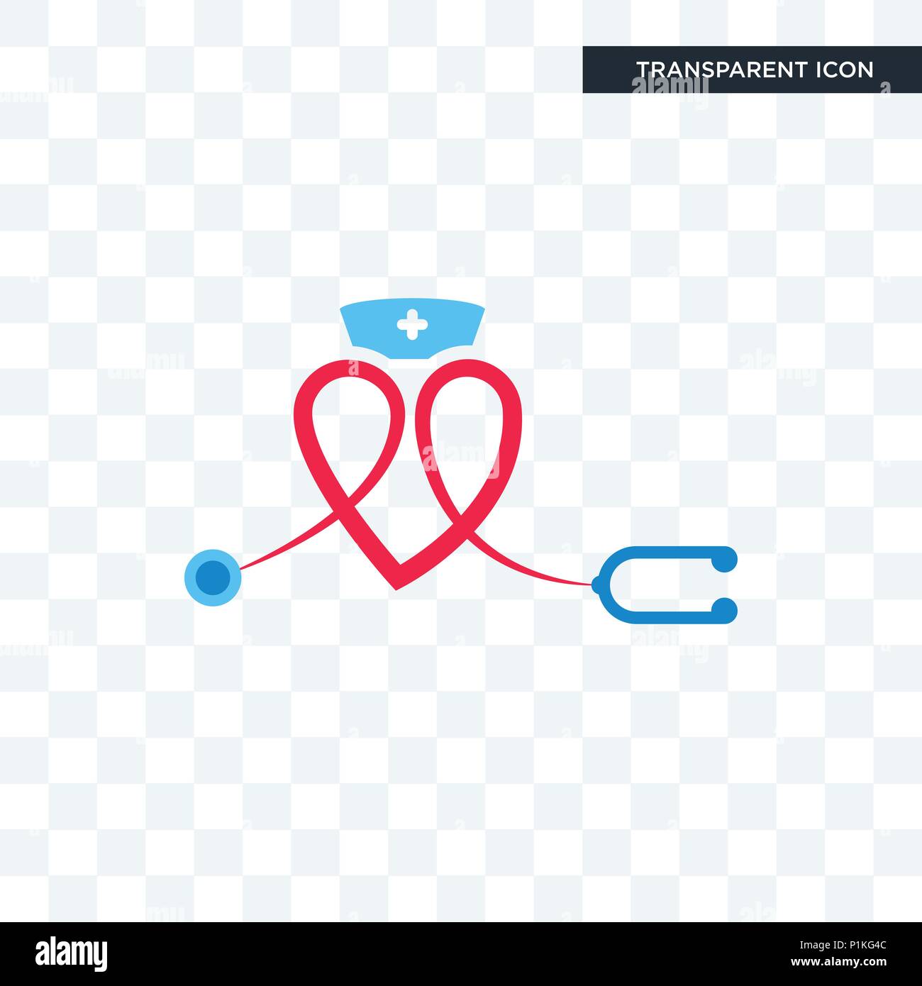 nursing vector icon isolated on transparent background, nursing logo ...