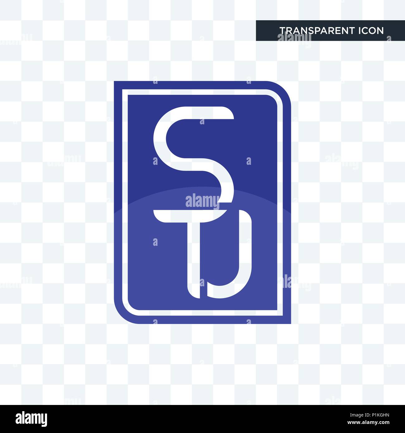 stu vector icon isolated on transparent background, stu logo concept ...
