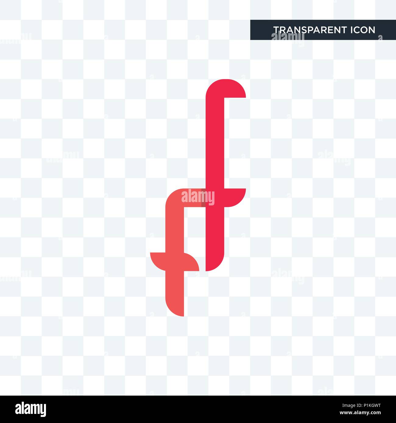 double f vector icon isolated on transparent background, double f logo ...