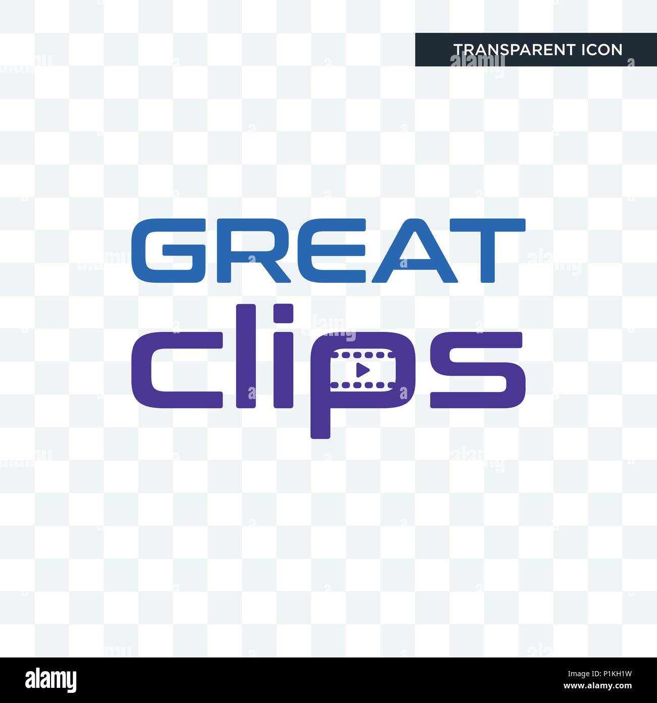 great clips vector icon isolated on transparent background, great clips ...