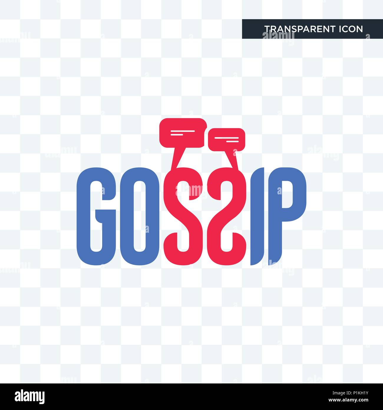 gossip vector icon isolated on transparent background, gossip logo ...