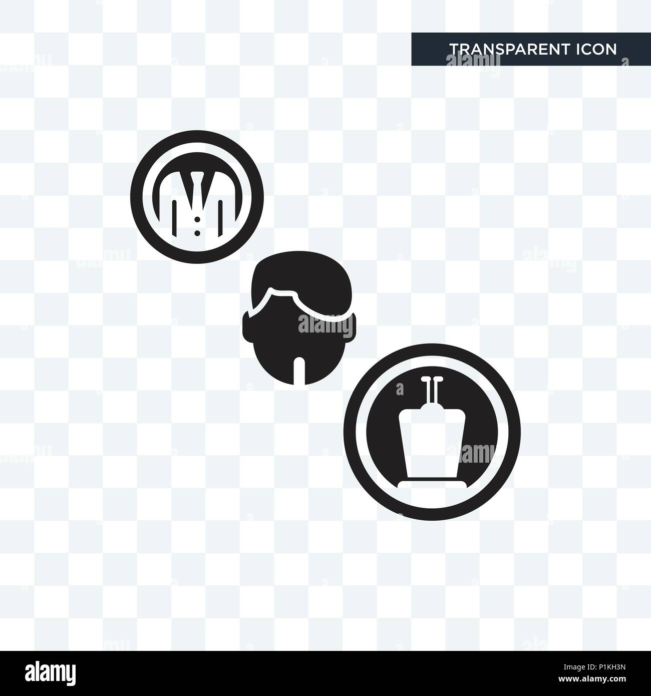 Politician vector icon isolated on transparent background, Politician ...