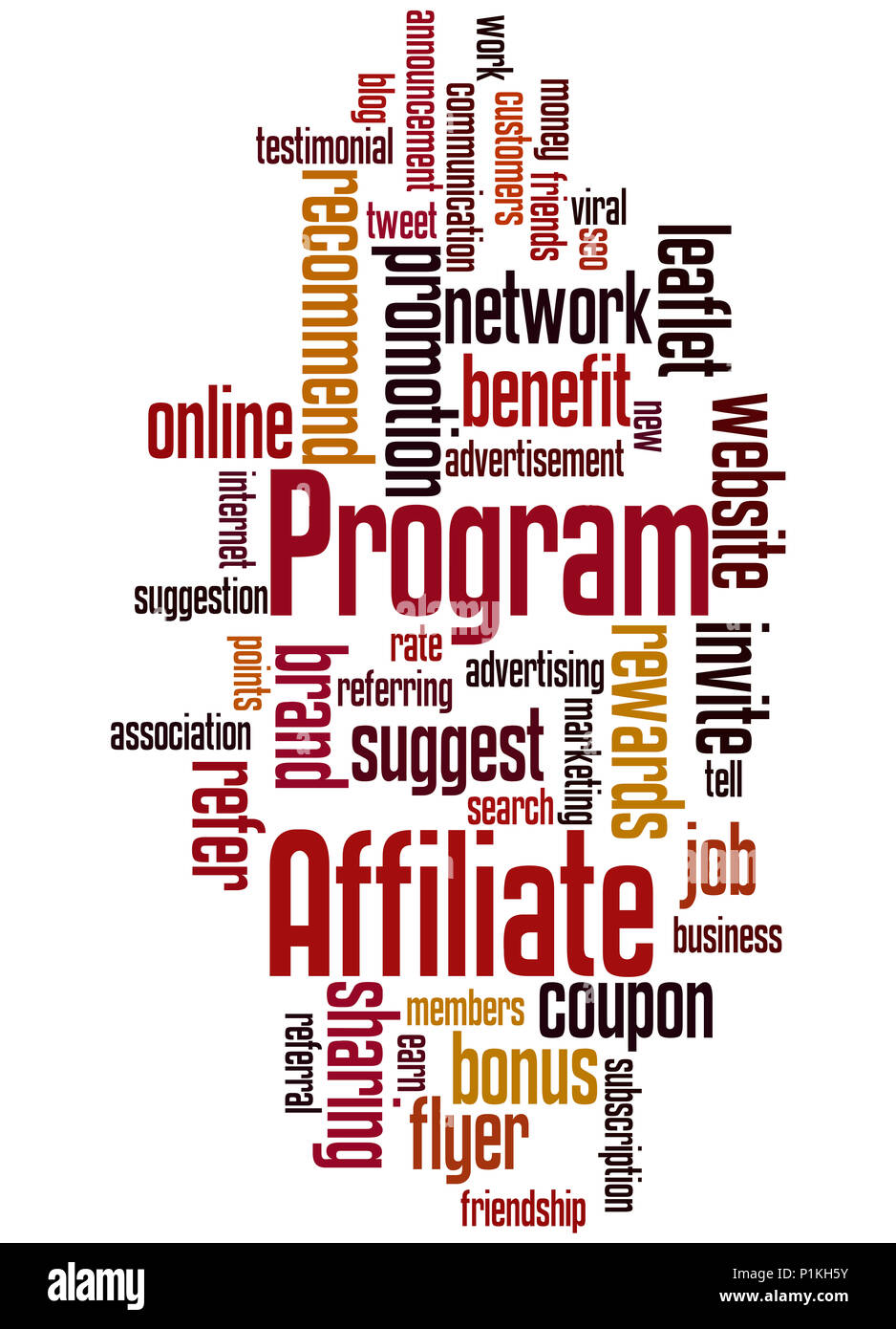 Affiliate Program, word cloud concept on white background Stock Photo ...