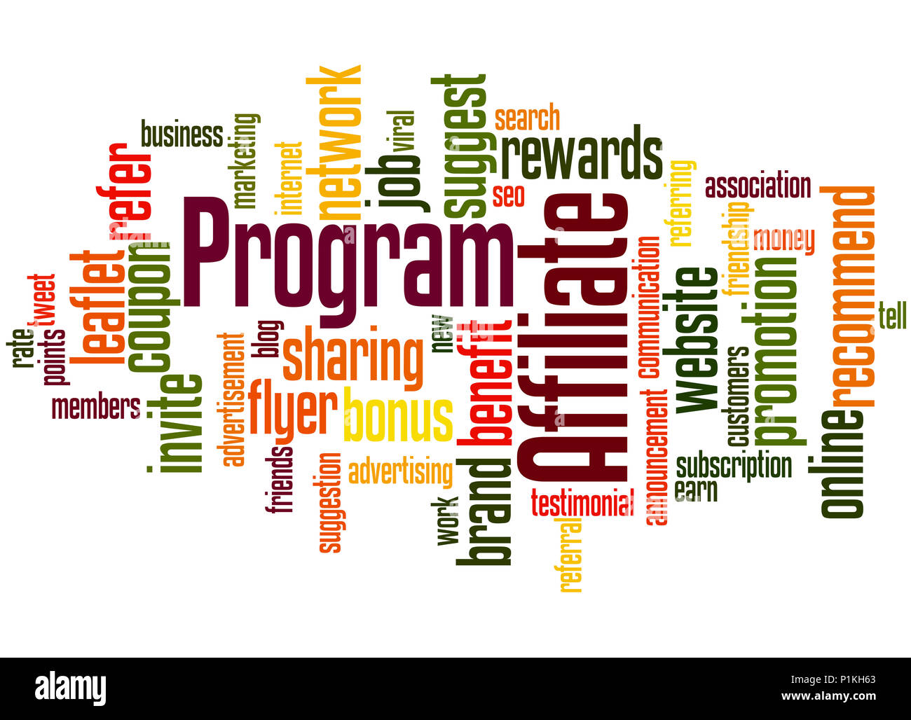 Affiliate Program, word cloud concept on white background Stock Photo ...