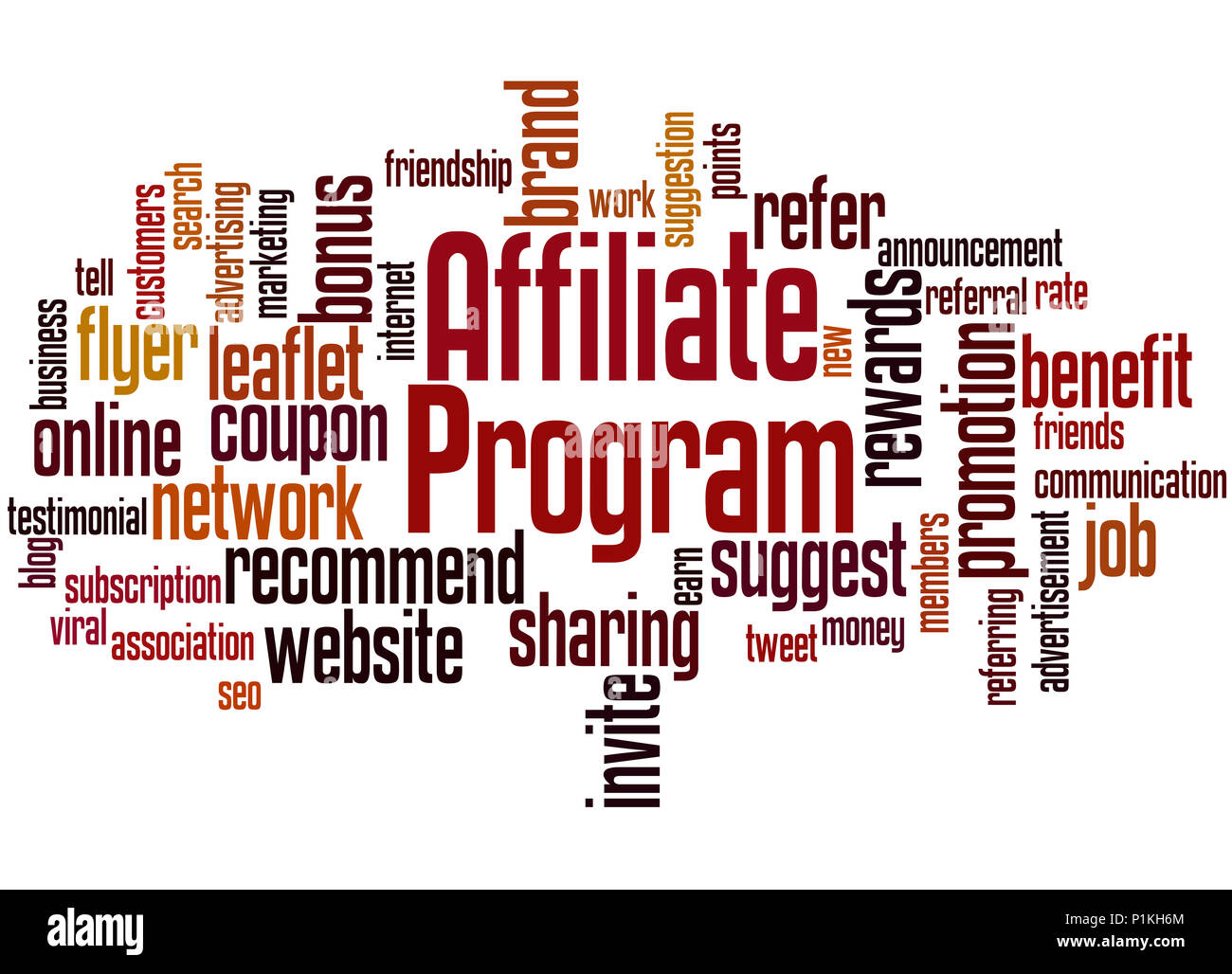 Affiliate Program, word cloud concept on white background Stock Photo ...