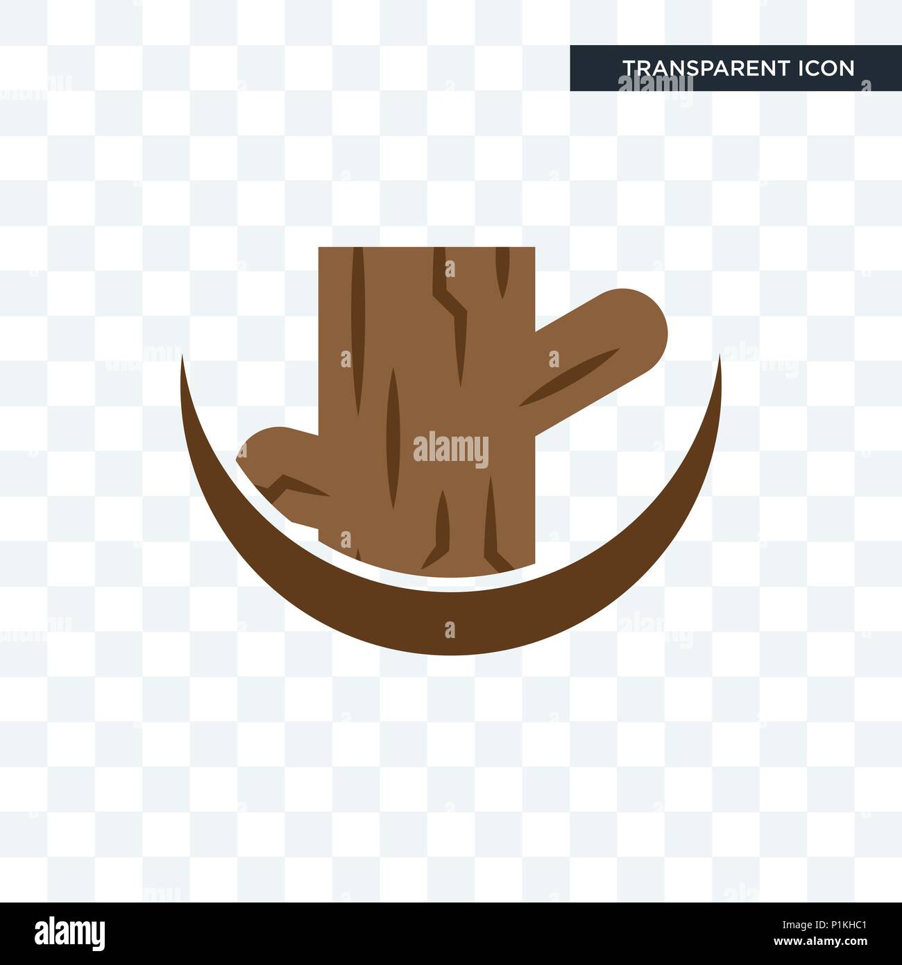 tree stump vector icon isolated on transparent background, tree stump ...