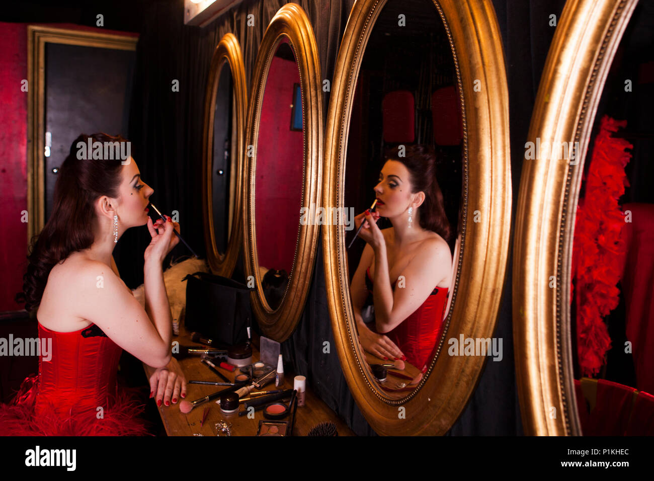Burlesque performer Polly Rae at Madame Jojos, London Stock Photo - Alamy