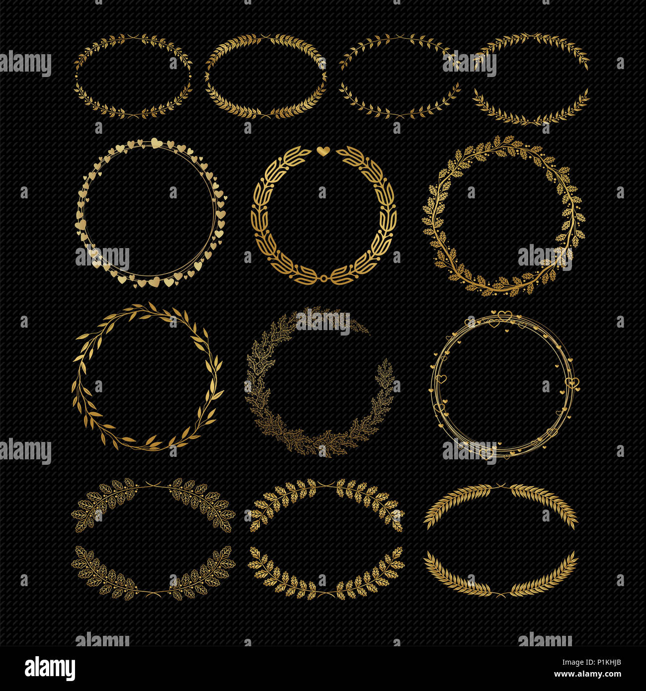 Laurels and wreaths. Design elements for invitations, greeting cards ...