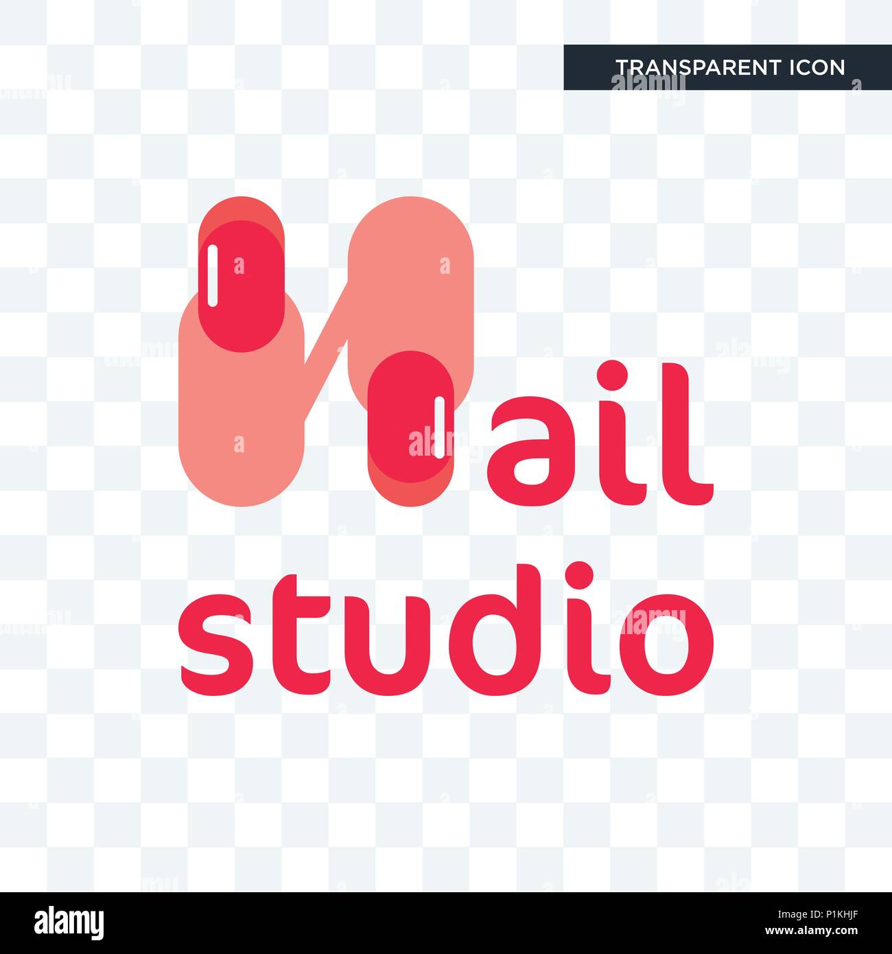 nail studio vector icon isolated on transparent background, nail studio ...