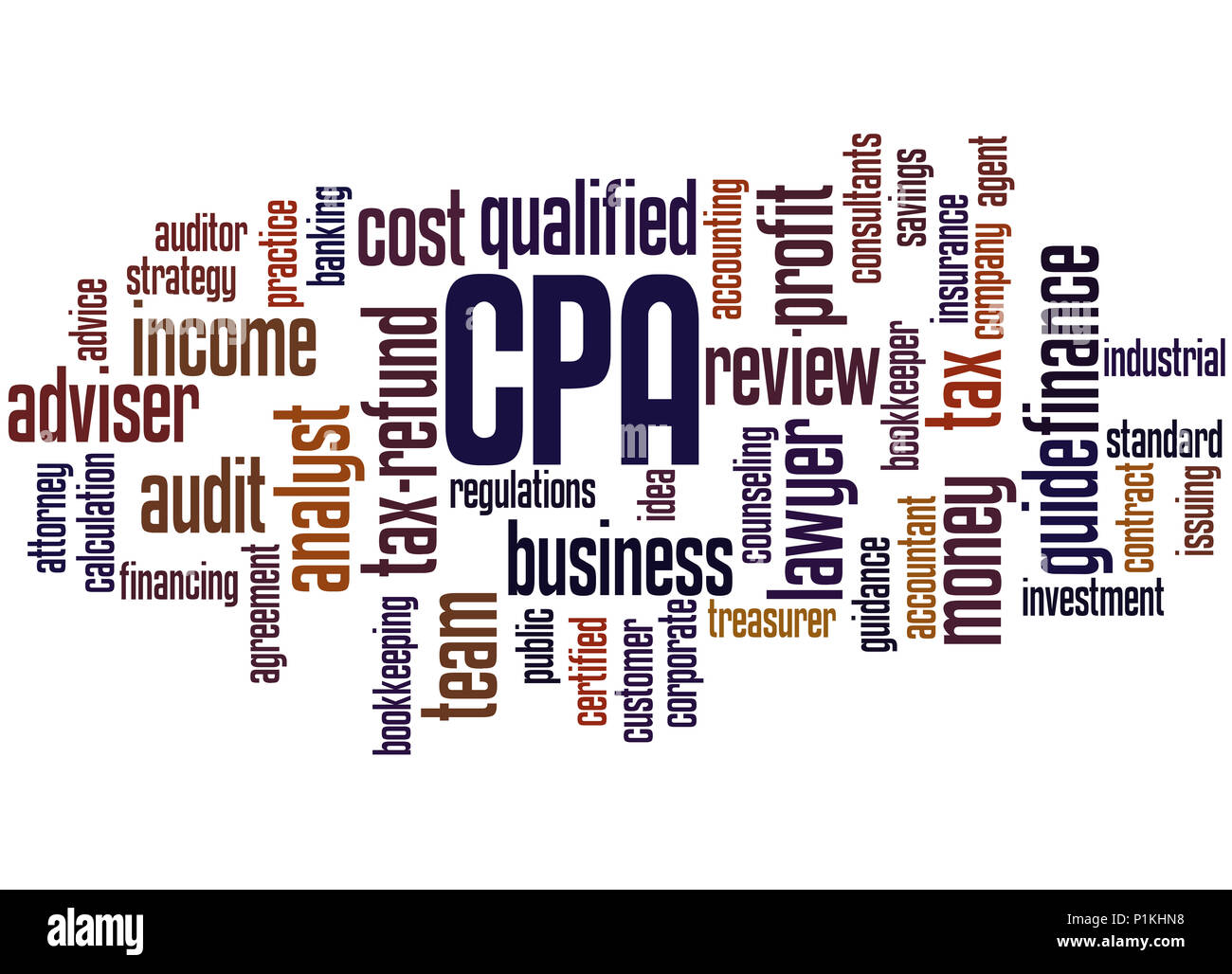 CPA - Certified Public Accountant, word cloud concept on white background Stock Photo - Alamy