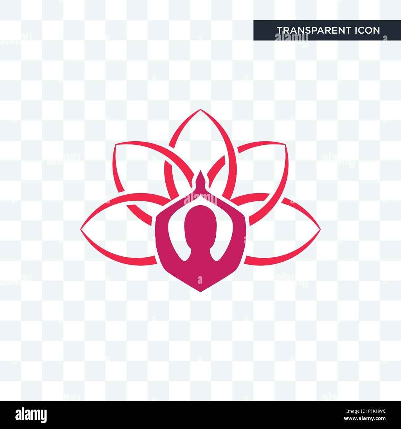lotus vector icon isolated on transparent background, lotus logo ...