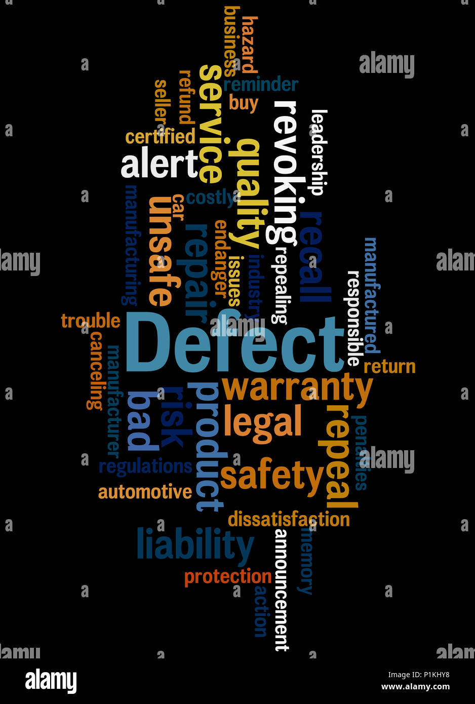 Defect, word cloud concept on black background Stock Photo - Alamy