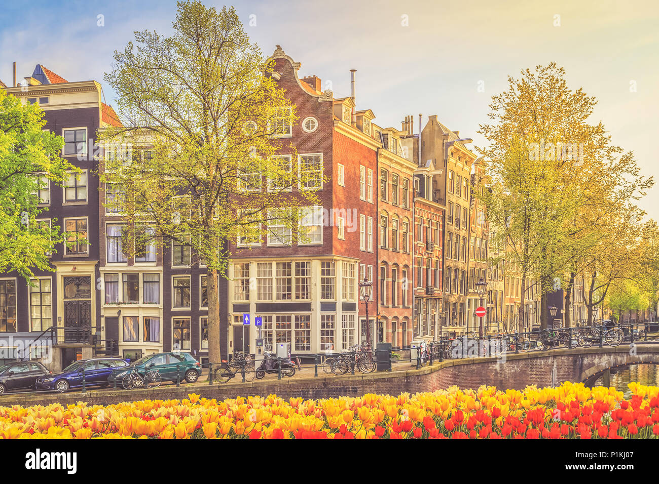 Traditional old buildings in Amsterdam, the Netherlands Stock Photo - Alamy