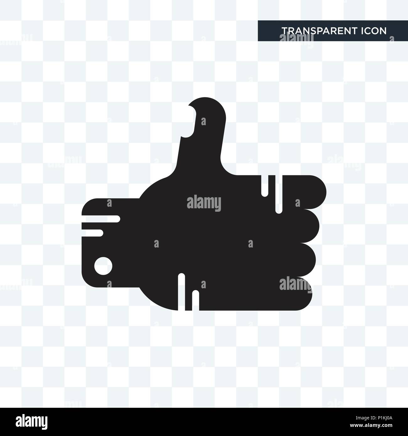 Like vector icon isolated on transparent background, Like logo concept ...