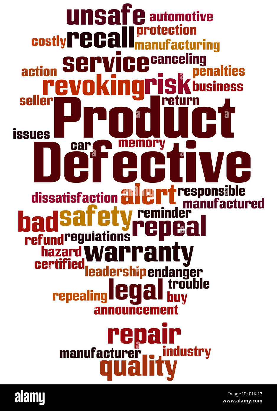 Defective Product, word cloud concept on white background Stock Photo ...