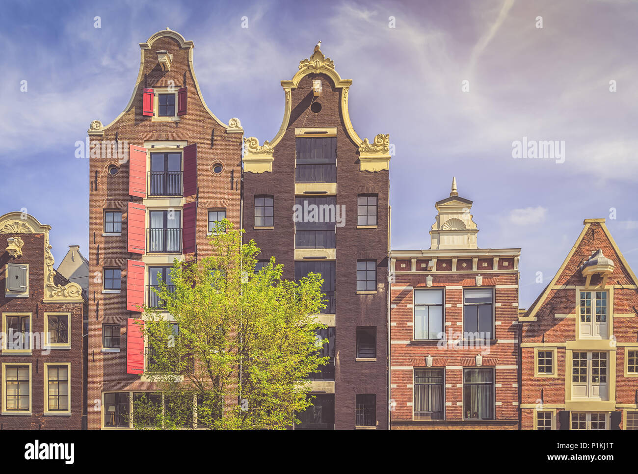 Traditional old buildings in Amsterdam, the Netherlands Stock Photo - Alamy