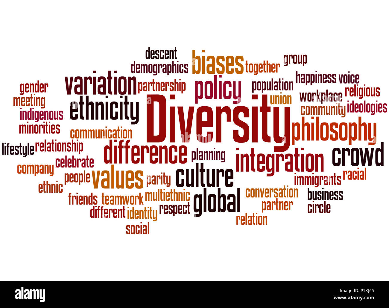 Diversity, word cloud concept on white background Stock Photo - Alamy