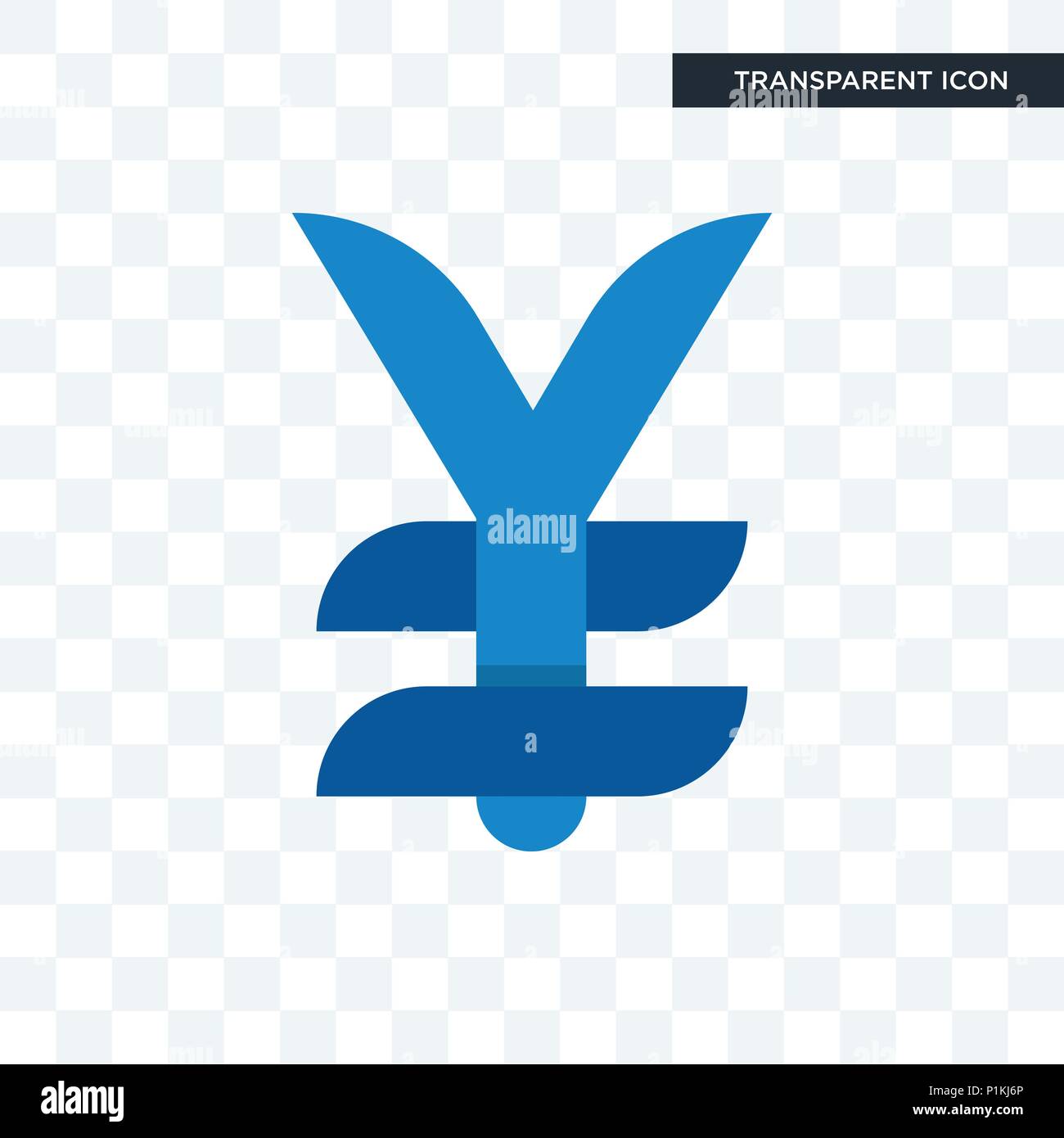 japan currency vector icon isolated on transparent background, japan ...