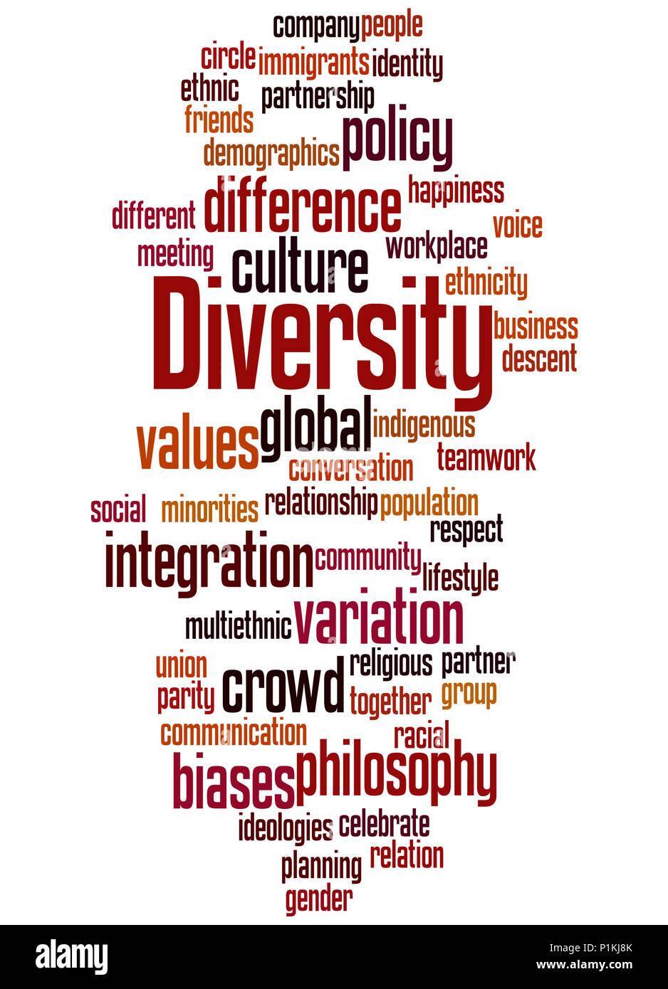 Diversity, word cloud concept on white background Stock Photo - Alamy