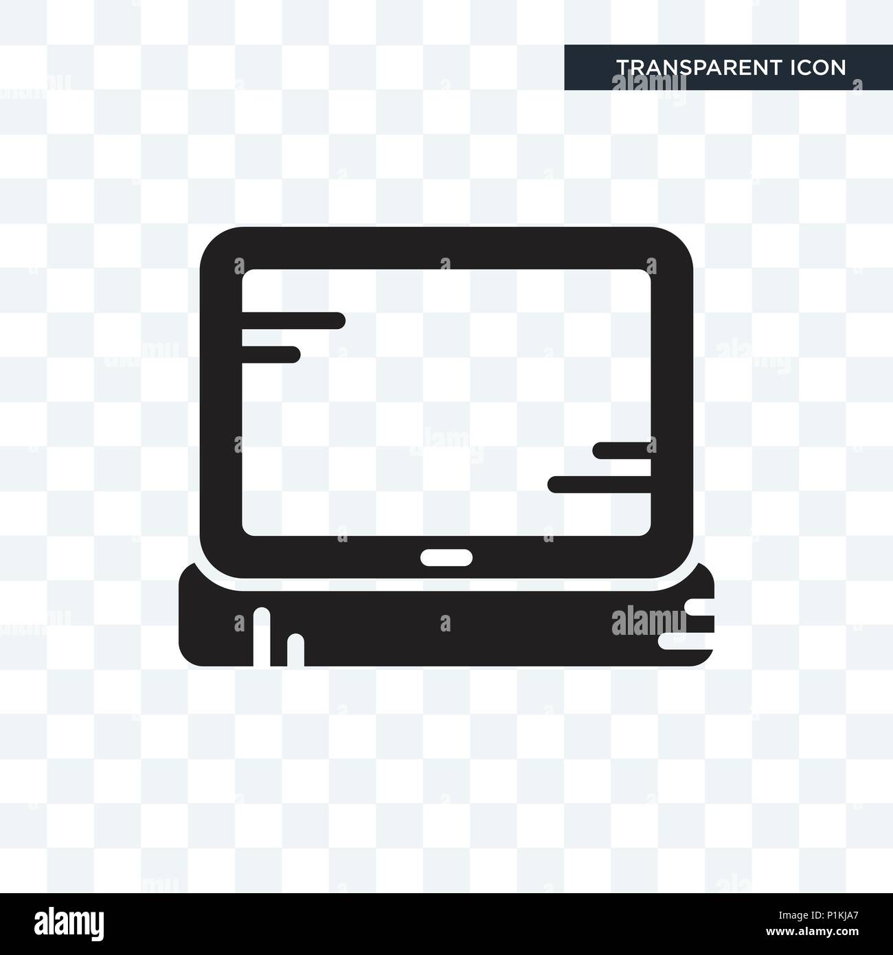 Laptop vector icon isolated on transparent background, Laptop logo ...