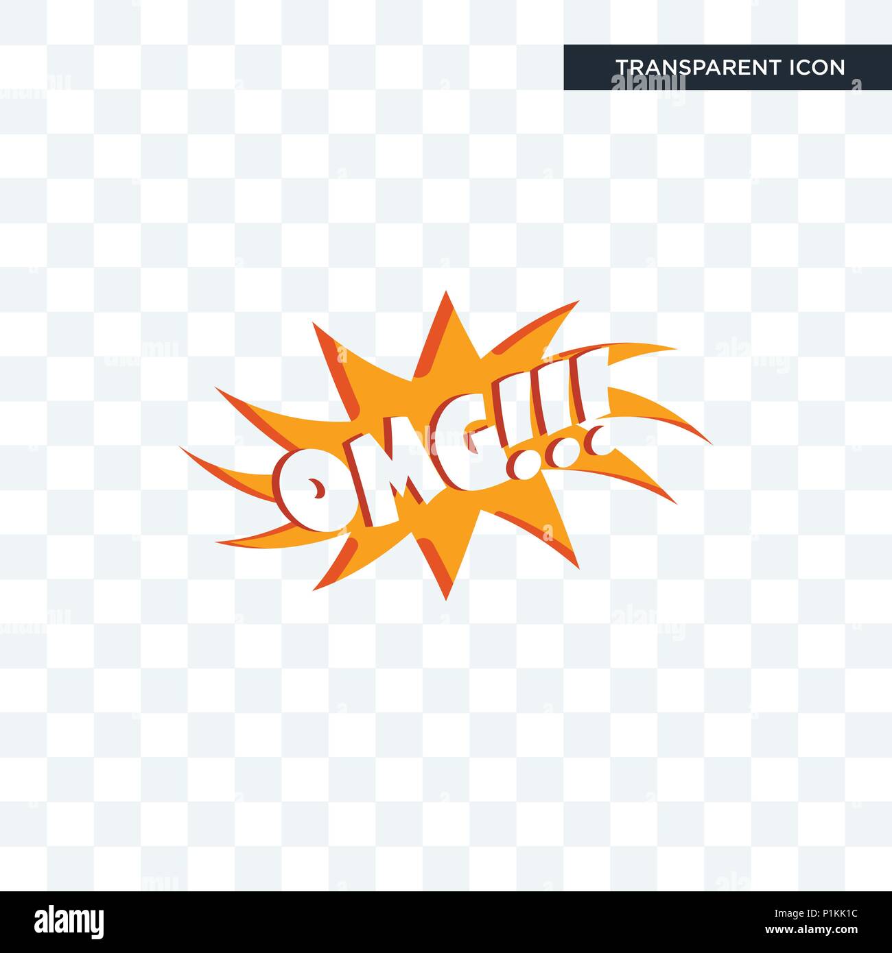 omg vector icon isolated on transparent background, omg logo concept ...