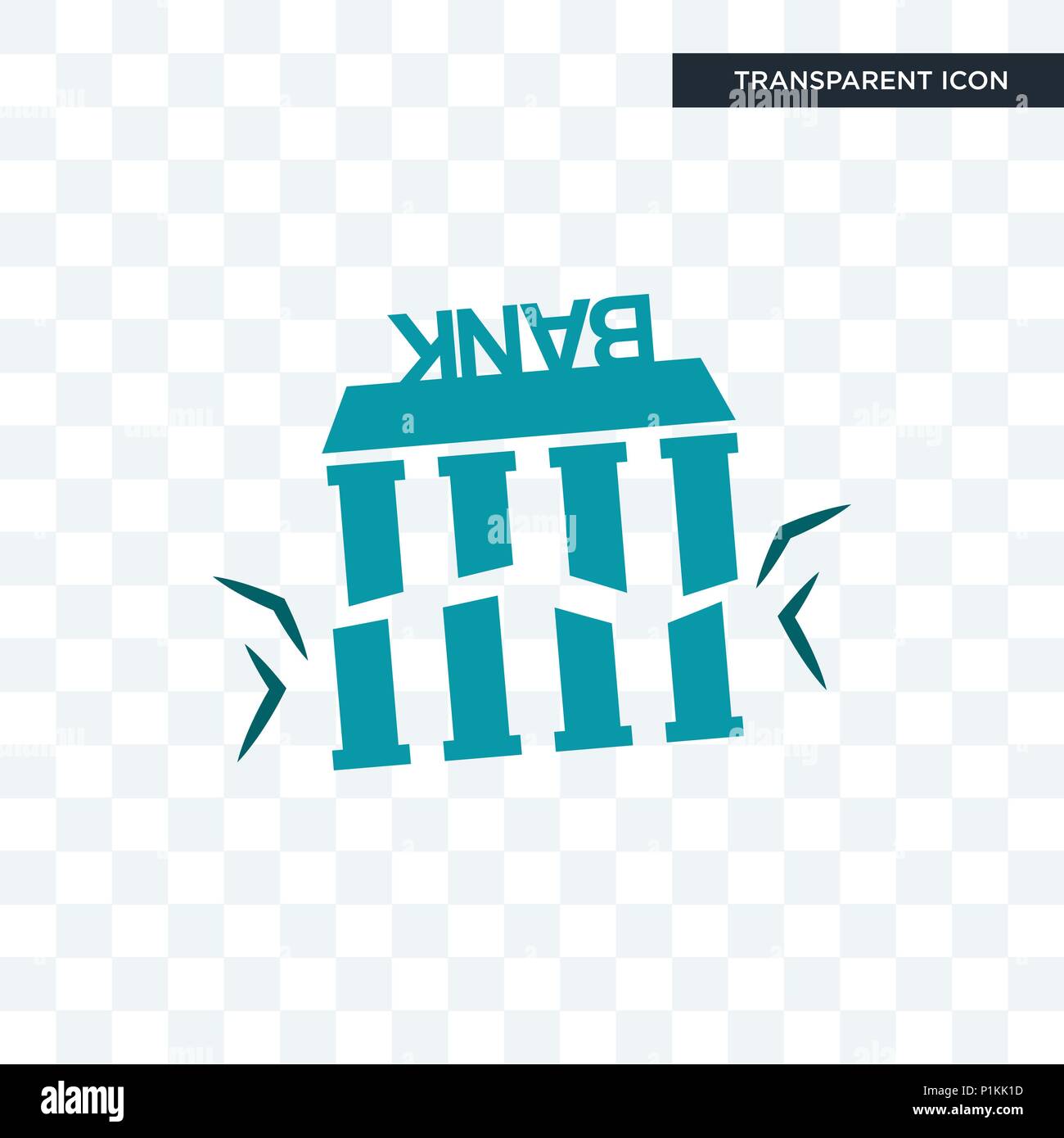 fake bank vector icon isolated on transparent background, fake bank ...