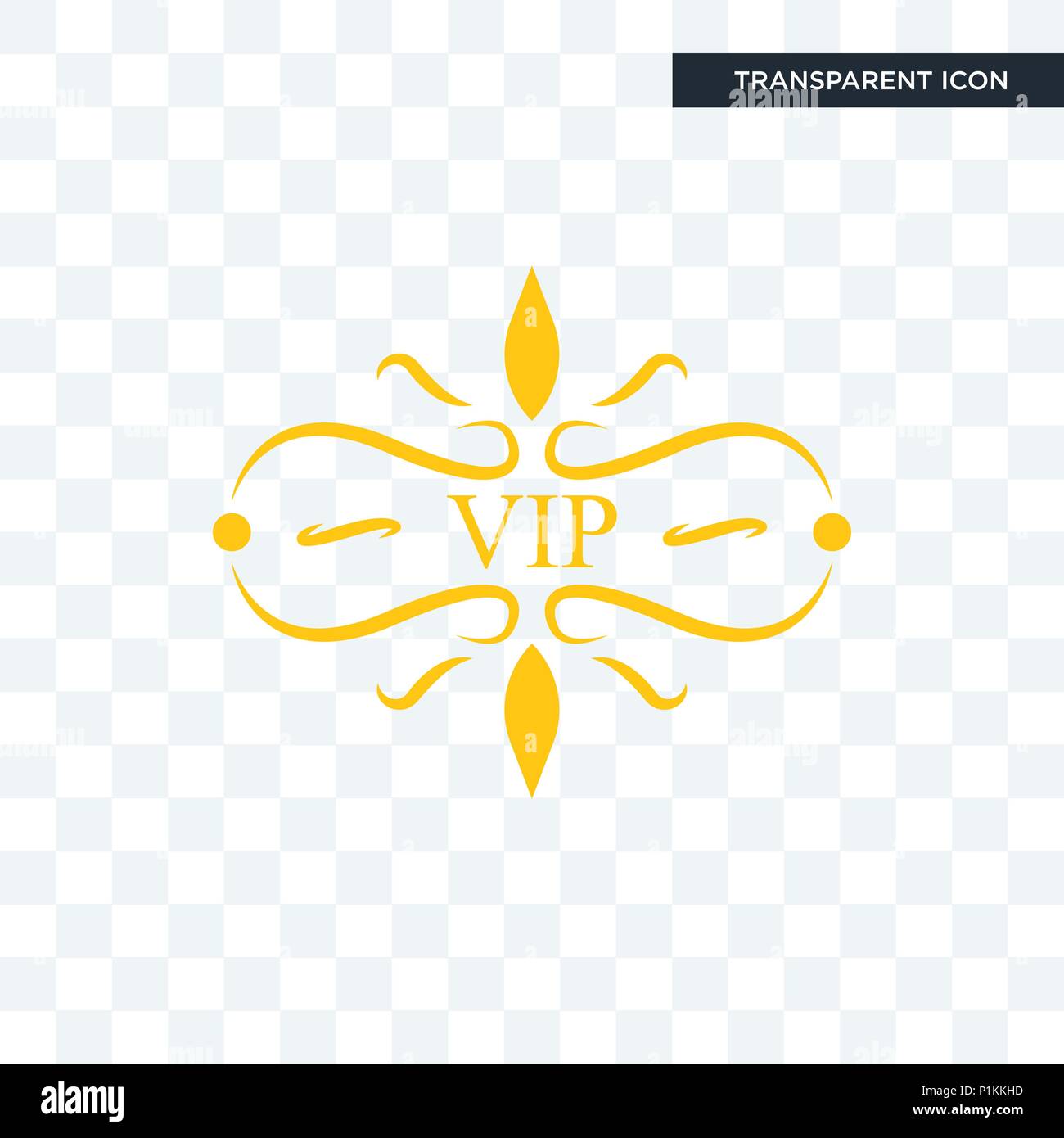 vip vector icon isolated on transparent background, vip logo concept ...