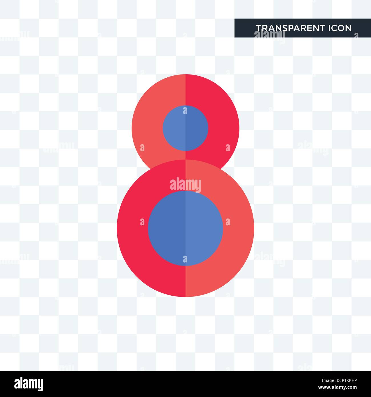 number 8 vector icon isolated on transparent background, number 8 logo ...