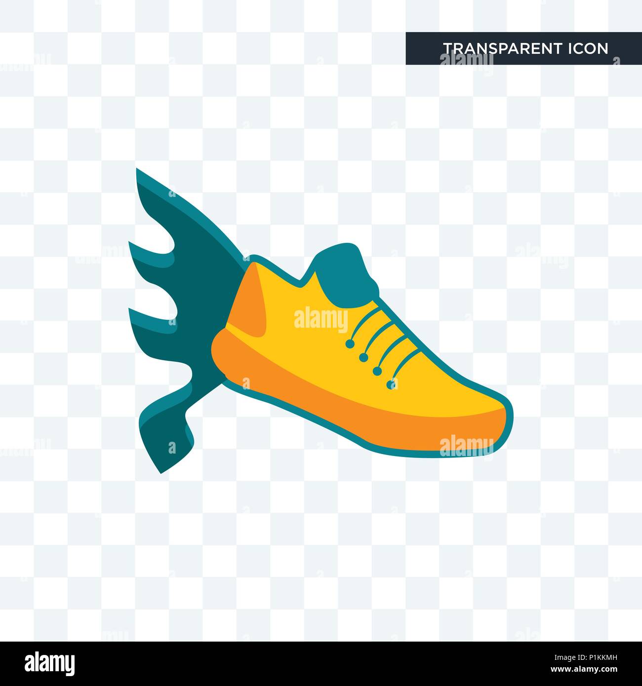 flying shoe vector icon isolated on transparent background, flying shoe logo concept Stock ...