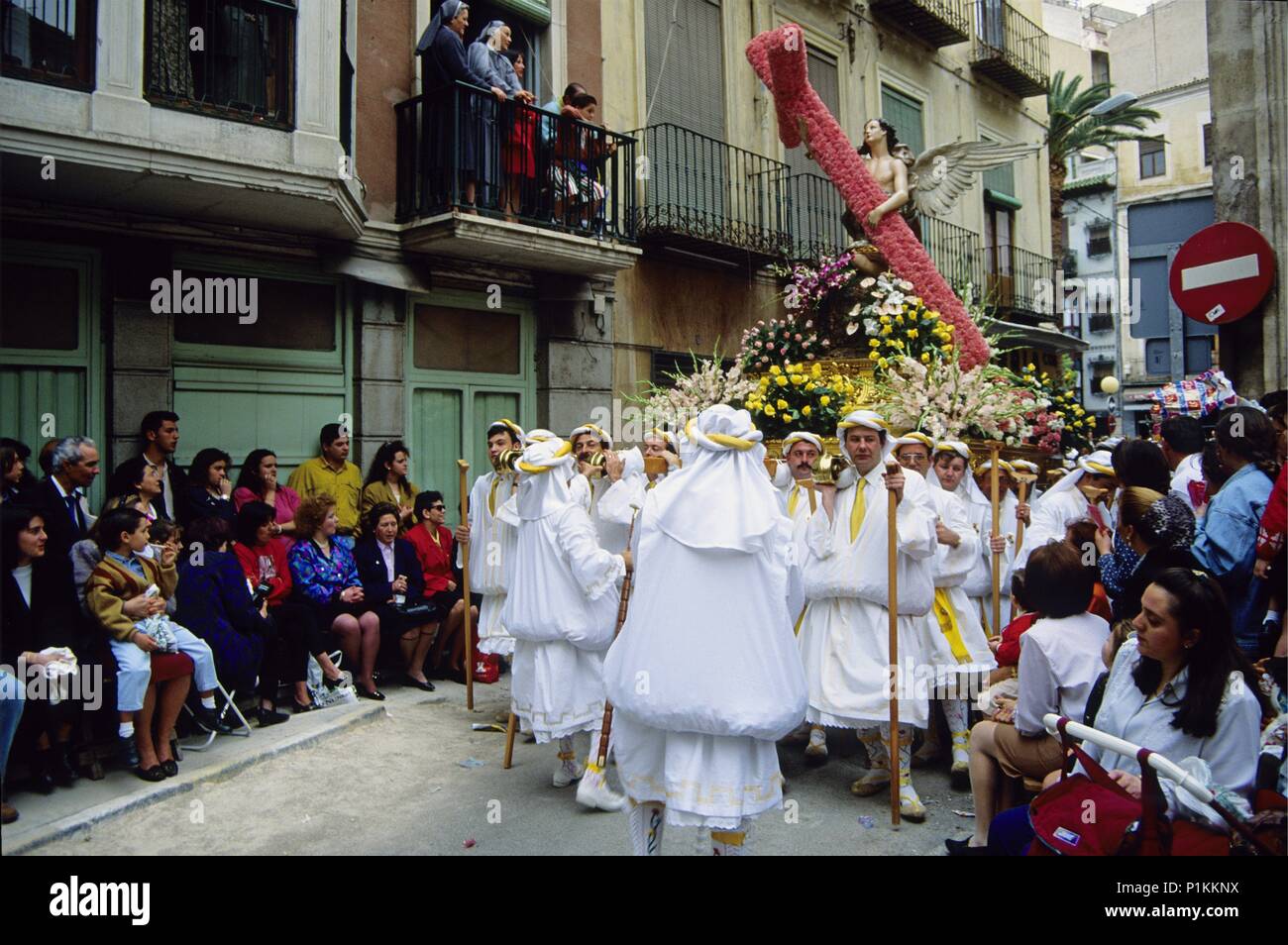 downtown Holy week procession Stock Photo - Alamy