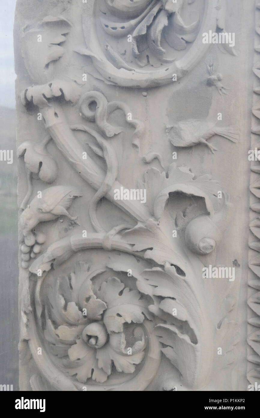 Marble carving on of the Portico of Concordia Augusta (building of ...