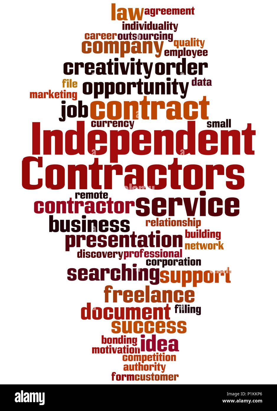 Independent contractors, word cloud concept on white background Stock ...
