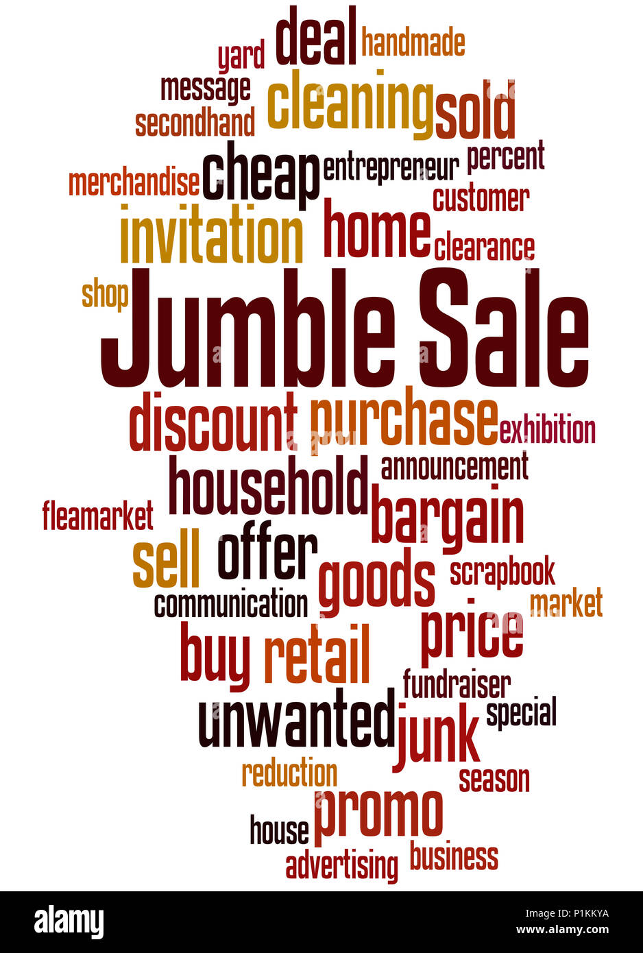Jumble Sale, word cloud concept on white background Stock Photo - Alamy